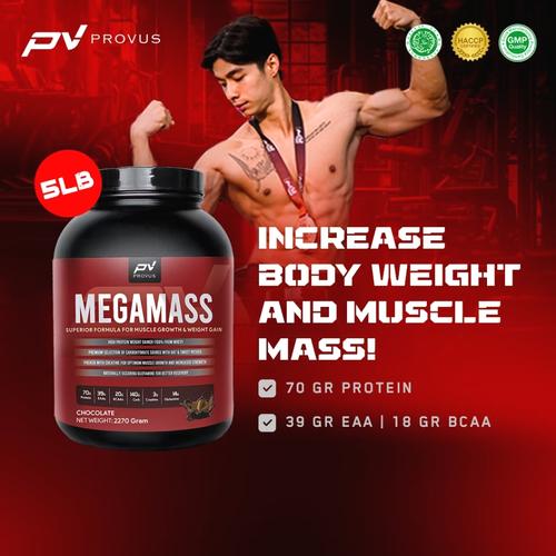 Jual PROVUS MEGAMASS 3lbs Susu Gainer Weight Gain & Muscle Mega Mass ...
