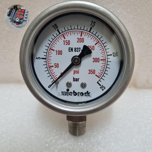 Jual 25 Bar Pressure gauge 2,5inch Full stainless WIEBROCK // Manometer Gauge 2,5 inch Bottom 25 ...