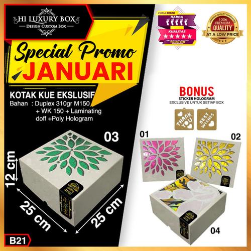 Jual Kotak Kue|Cake Box|Dus Kue|kardus kue|packaging|gift box|25x25x12 ...