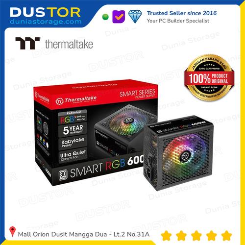 Promo Thermaltake Smart RGB 600W Non Modular Power Supply 80Plus 600W ...