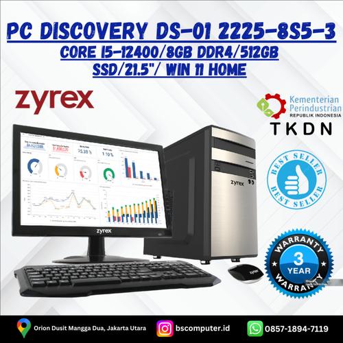 Jual ZYREX PC DISCOVERY DS-01 2225-8S5-3 i5-12400 8GB DDR4/512GB SSD ...
