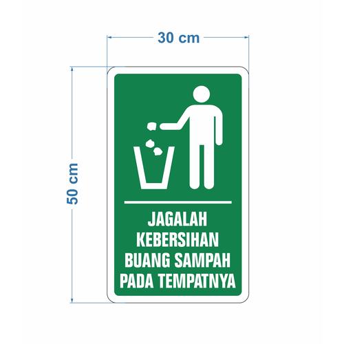 Jual Rambu custom jagalah kebersihan 30cm x 50cm plat alumunium - Kota ...