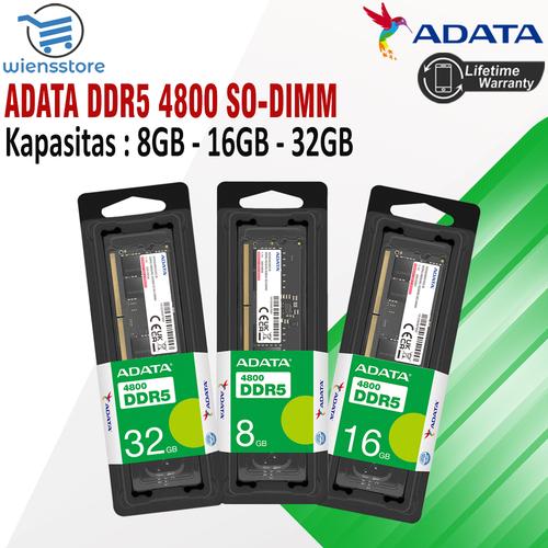 Jual ADATA 8GB | 16GB | 32GB DDR5 4800 Mhz SODIMM DDR5 - Ram Laptop ...