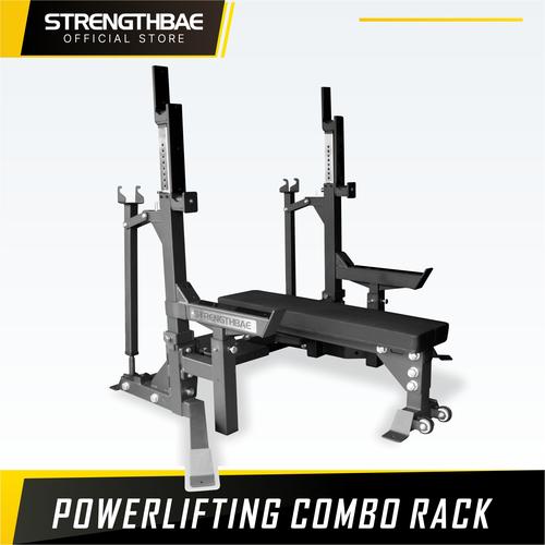 Jual Combo Rack STRENGTHBAE – Squat Stand Flat Bench Press Powerlifting ...