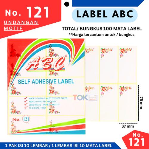 Jual Sticker Labels ABC No.121 MOTIF (Self Adhesive Label) / Label ...