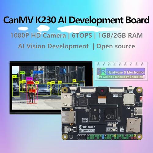 Jual Canaan Technology 01Studio CanMV K230 Dual Core 64 bit RISC-V AI vision Development Board ...