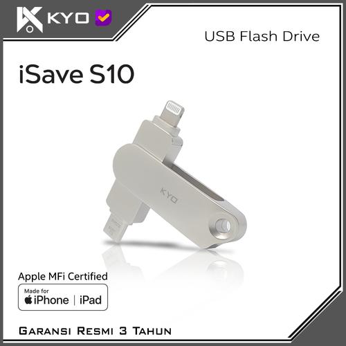 Jual KYO iSave S10 MFI Certified Lightning Flash Drive For iPhone iPad iPod 32GB 64GB 128GB ...
