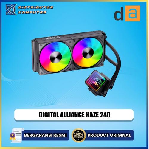 Promo DIGITAL ALLIANCE KAZE 240 ARGB DIGITAL - 240mm AIO CPU Liquid Cooler - Hitam Cicil 0% 3x ...