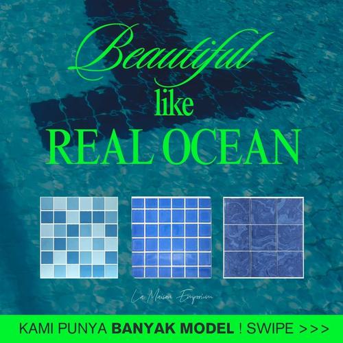 Jual Pool Mozaic Tile / Keramik Kolam Renang 30x30 / Mosaik Mozaik Biru Hijau - Kota Bandung ...