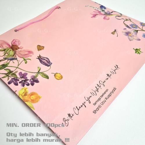 Jual Paper Bag Premium Custom Print - 2 Design / Shopping Bag / Doff ...