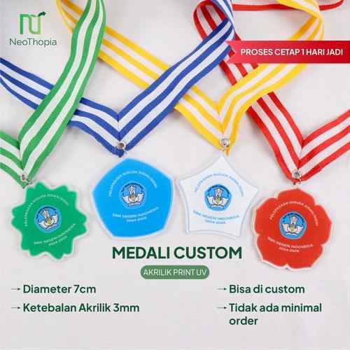 Jual Custom Medali Akrilik Print UV Cetak 1 sisi Wisuda/Acara - Desain ...