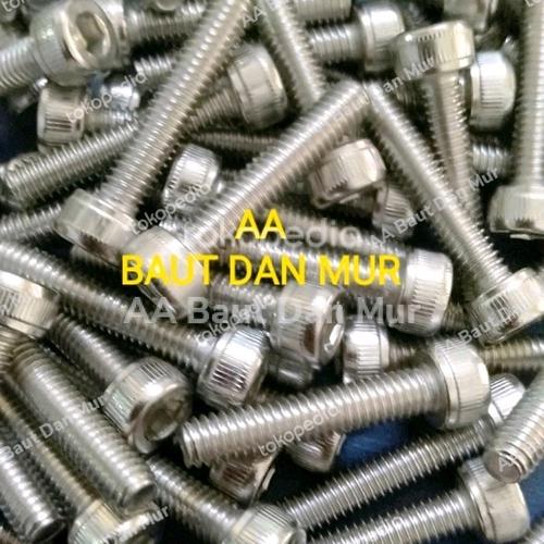 Jual Baut L stainless M3 x 15 SUS 304 Socket Cap Screw FT / Baut L 2,5 ...