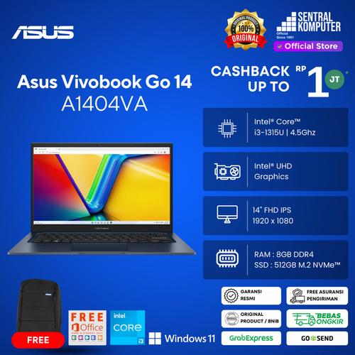 Jual ASUS Vivobook 14 A1404VA i3-1315U 8GB 512GB w11+ohs 14" fhd - Blue ...