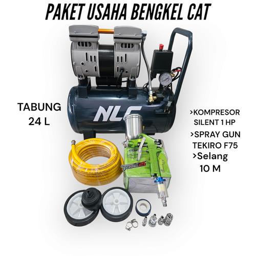 Jual PAKET USAHA BENGKEL CAT KOMPRESOR SET NLG 1 HP ALAT KHUSUS CAT ...