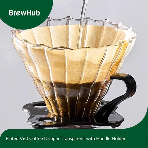 Jual Brewhub Coffee Dripper Transparent Fluted V60 - Dripper Kopi V60 ...