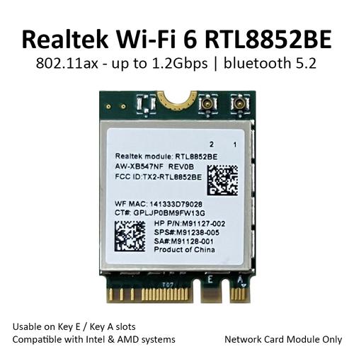 Jual Realtek WiFi 6 RTL8852BE Wireless Network Card BT 5 M.2 NGFF AX ...