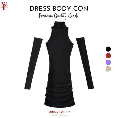Promo YF DR357 Dress Mini BodyCon Dress Sexy Lengan Panjang Korean Style - Ungu - Kab. Tangerang ...