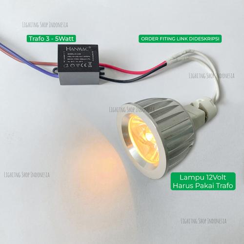 Jual Lampu bohlam halogen led 3watt 12volt DC fiting MR16 Warm white trafo 3-5watt - Jakarta ...