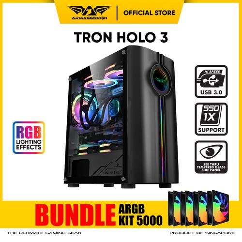 Promo Casing PC Gaming Armaggeddon Tron Holo 3 Micro ATX | RGB ...