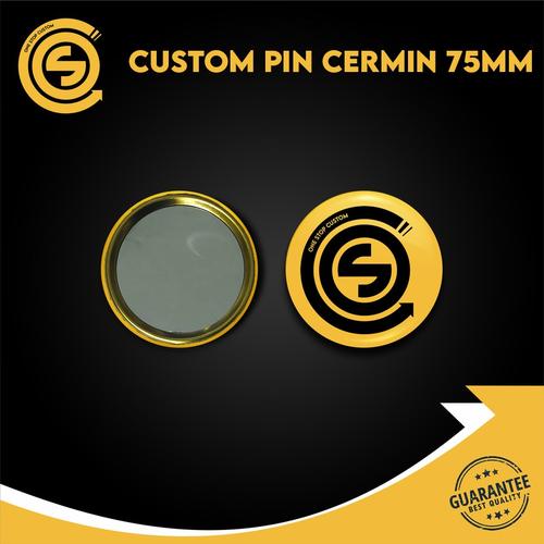 Jual CUSTOM PIN CERMIN KACA MAKE UP 75mm SOUVENIR CUSTOM - Glossy, GOLD ...
