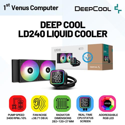 Jual Deepcool LD240 DIGITAL ARGB AIO CPU Cooler / Deep Cool Liquid ...
