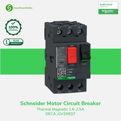 Promo Schneider Motor Circuit breaker Thermal Magnetic 1.6-2.5A ...