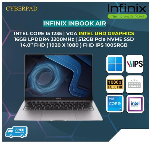 Jual Infinix inbook air I5 1235 16gb 512gb w11 14.0WUXGA ips 100sRGB ...