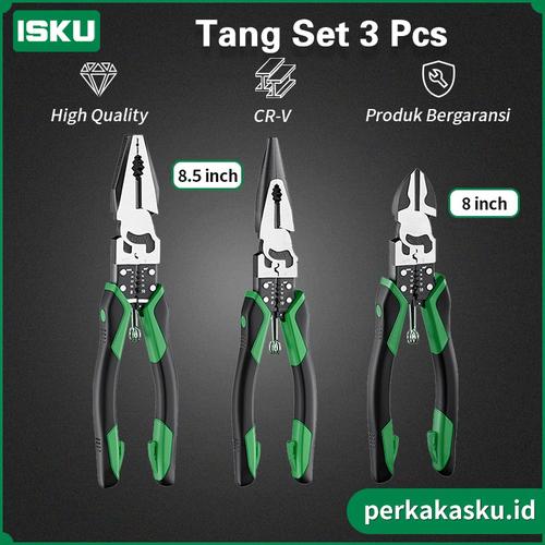 Promo ISKU Tang Set 3 Pcs 8" & 8.5" Tang Kombinasi Tang Lancip Tang ...