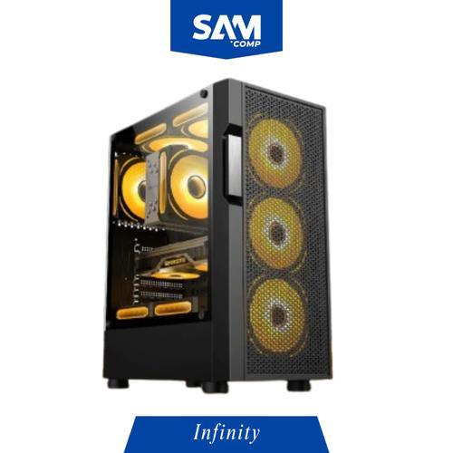 Jual Infinity Nebula V6 Black Free 3 Fan RGB - Casing PC M - ATX - CPU PC Case Gaming - Kota ...
