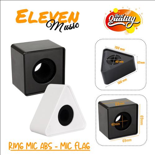 Jual Mic Flag Microphone Flag Bahan ABS Model Kotak Model Segitiga Ring ...