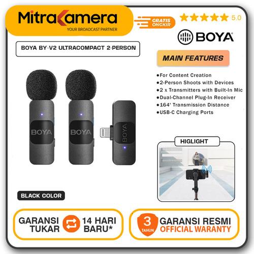 Jual Boya BY-V2 Ultracompact 2-Person Wireless Microphone with ...