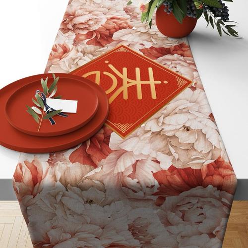 Jual Table Runner Motif Oriental Taplak Meja Imlek 140 230 280 Cm - 230 ...