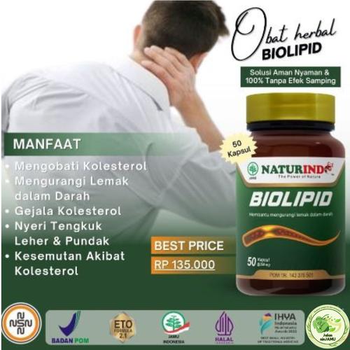 Jual Herbal Biolipid Naturindo Jamu Kolesterol Untuk Kolestrol Tinggi ...