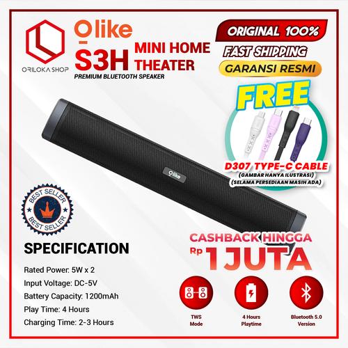 Promo Olike S3H Mini Soundbar Speaker Bluetooth TWS mode - Garansi ...