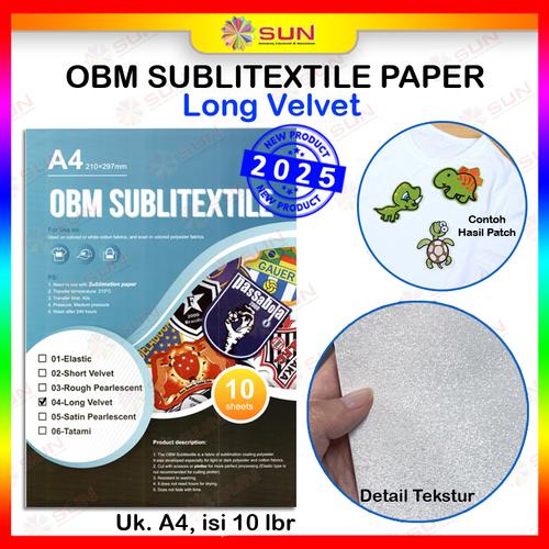 Jual Bahan Patch Lembaran Sublime - OBM Sublimasi Sublitextile A4 Tatami / Long Velvet / Rough ...