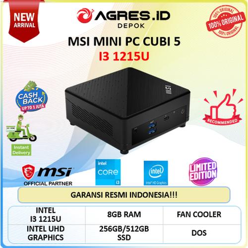 Promo Msi Mini PC Cubi 5 | I3 1215U | 8GB | 512GB | DOS - 8/512GB Cicil ...