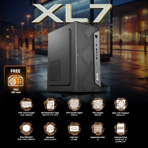 Jual Hose XL7 Casing PC Office M-ATX Include PSU 380watt - Kota ...
