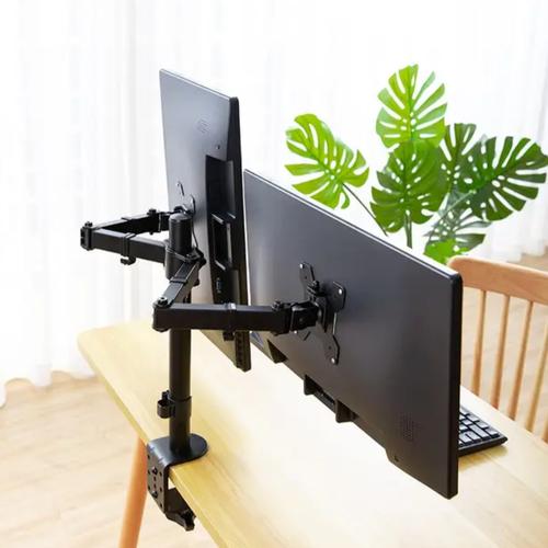 Jual Bracket Monitor Meja Dual Arm VESA 100 X 100 untuk tv 13 - 27 inch ...