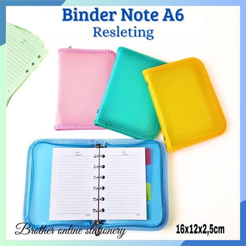 Jual BOS Binder Note A6 Cover Plastik Warna/Buku Ring Besi/Diary ...