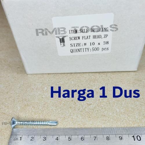 Jual x1Dus Baut Sekrup SDS Roofing FH 10x38 / Skrup 10x1-1/2 inch Baja ...