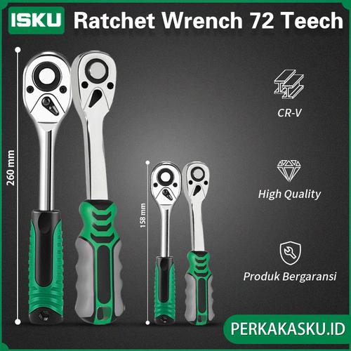 Jual ISKU Gagang Kunci Sok Ratchet 1/4 - 1/2 Inch Gagang Ratchet ...