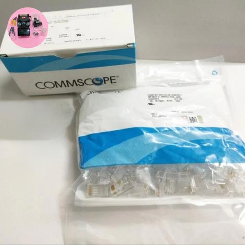 Jual AMP COMMSCOPE CONNECTOR RJ 45 CAT 6 @100PCS/PACK, KONEKTOR RJ 45 ...