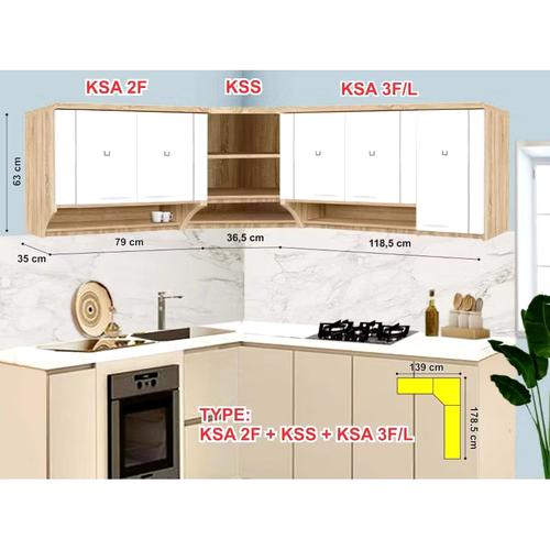Jual 1set lemari gantung kitchen set minimalis - 1set KSA FL - Kab ...