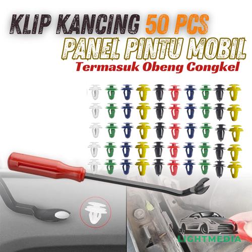 Jual Kancing Klip Rivet Mobil 50 Pcs + 1 Bh tool Klip Removal - Kota ...