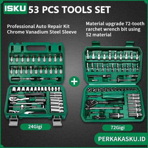 Promo ISKU Kunci Sok Set 53 Pcs Tool Kit Set Motor Lengkap Kunci Shock ...