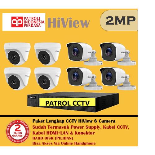 Jual Paket Lengkap CCTV HiView 8Camera Full HD 1080P - Tanpa Hard Disk ...