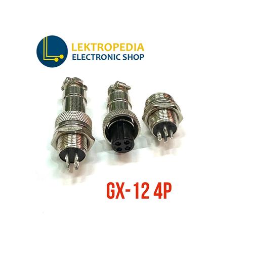 Jual Konektor CB 4 pin GX-12 Connector 4pin 4p 4 p kaki Jack Socket ...