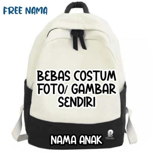 Jual [60] TAS RANSEL BACKPACK ANAK SEKOLAH COSTUM FOTO/GAMBAR SENDIRI ...