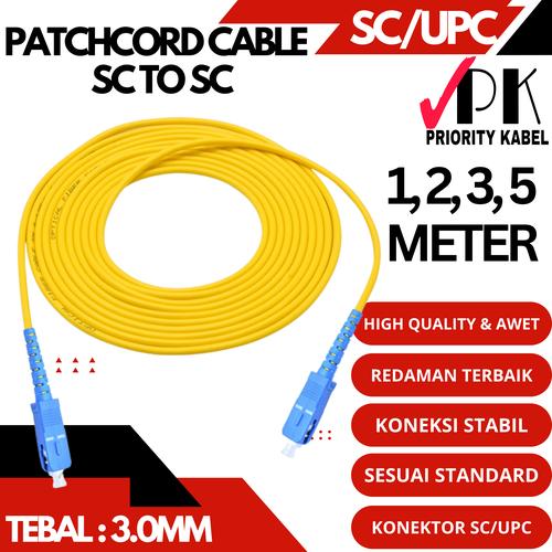 Promo Kabel Patchcord SC/UPC FO Singlemode 3.0MM Patch Cord Kuning ...