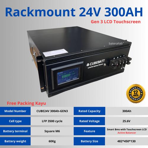 Jual Baterai Lifepo4 24V 300Ah 3000 Cycle Design Life 5-10 tahun untuk ...